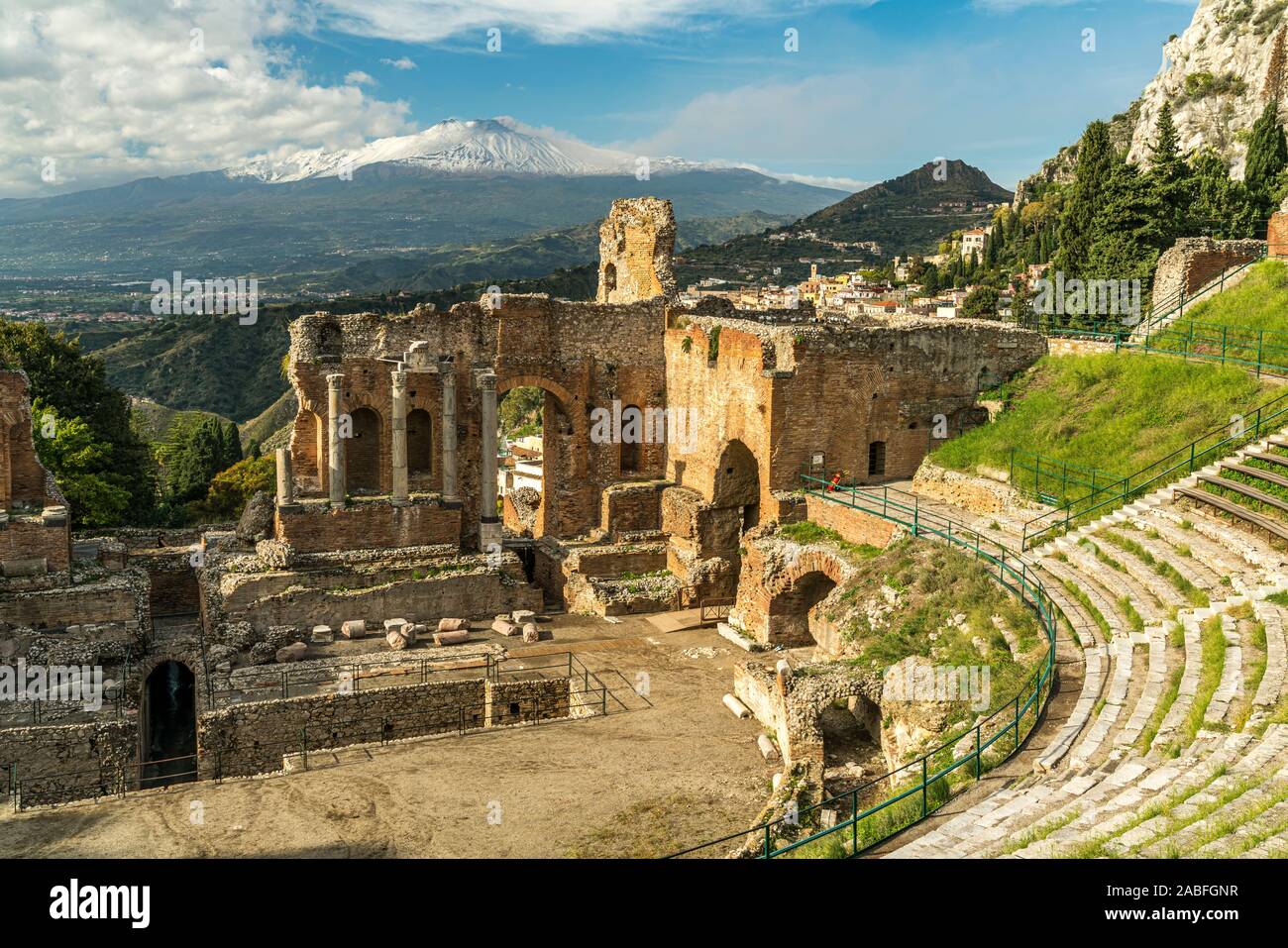 Das Antike Theater Teatro Greco, Taormina und der Ätna, Taormina ...
