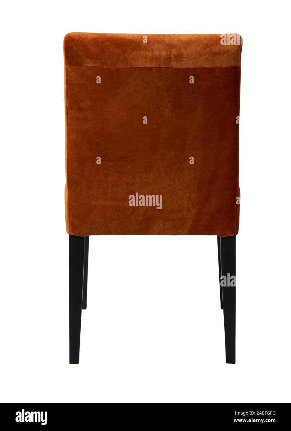 Close up Soft arm chair back side,rear side isolated on white ...