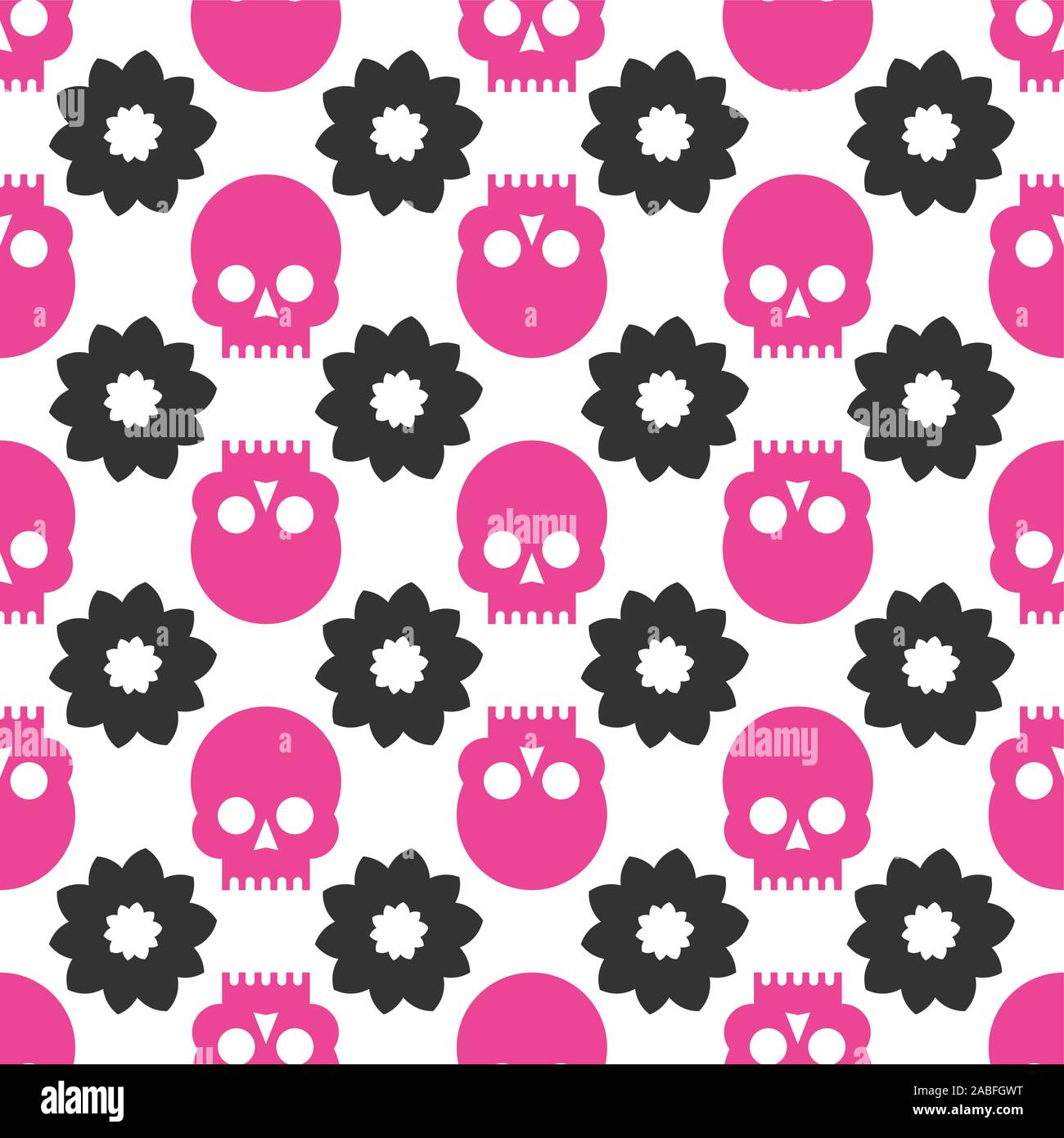 Skulls seamless pattern Stock Vector Image & Art - Alamy