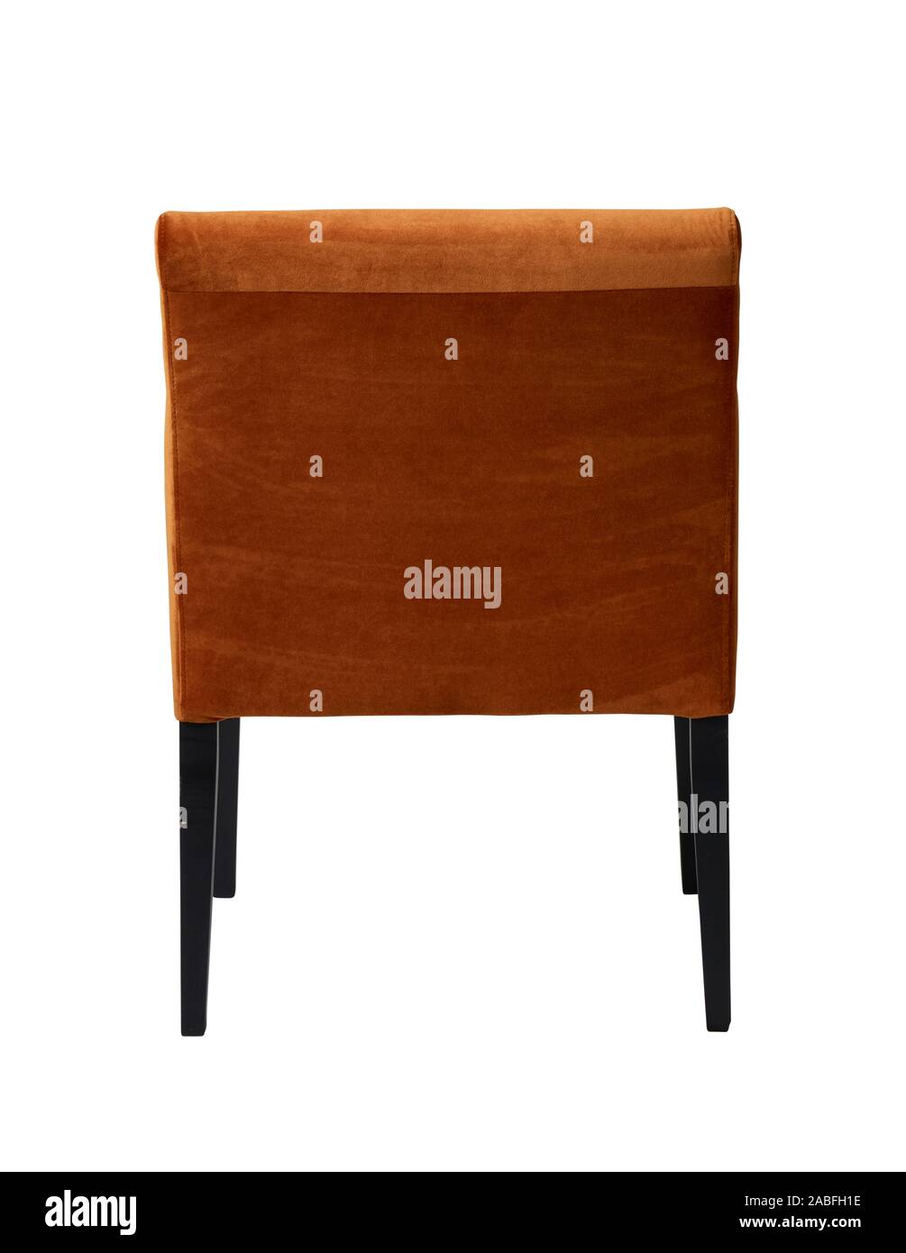 Close up Soft arm chair back side,rear side isolated on white ...