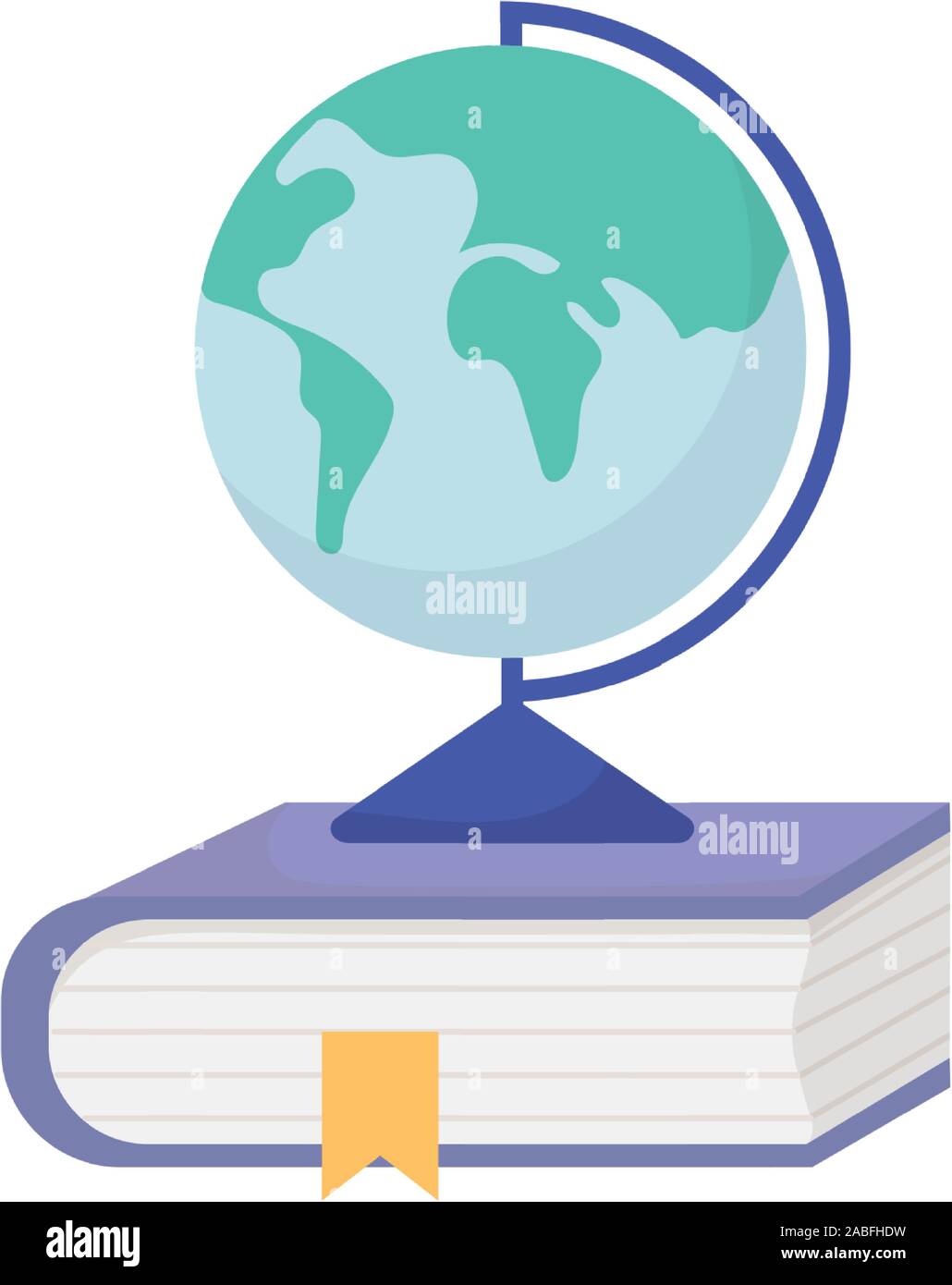 school globe map book learning online vector illustration Stock Vector ...
