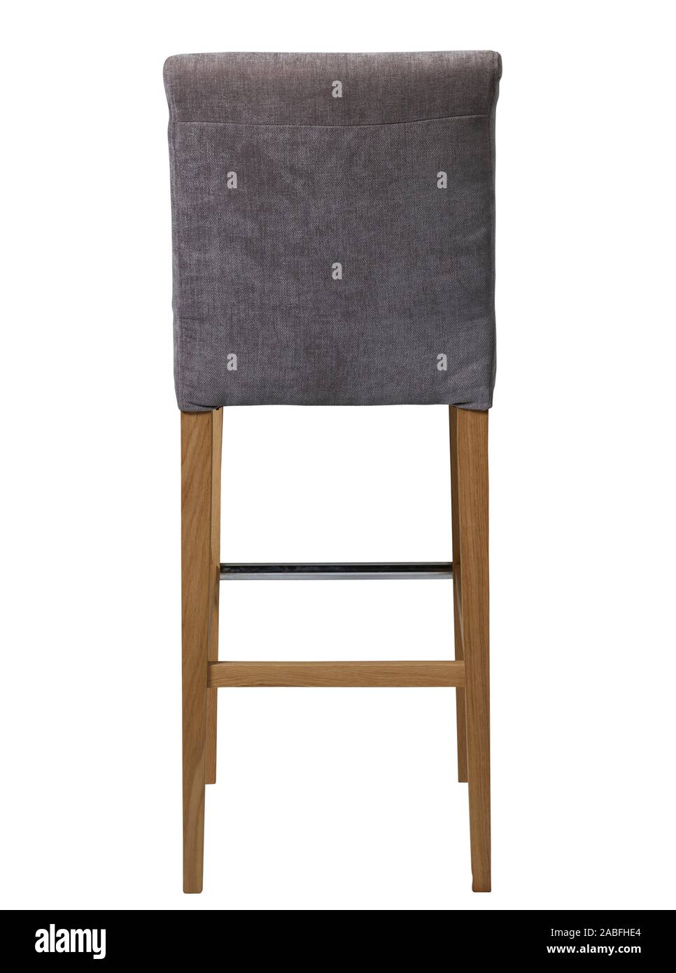 Close up Soft arm chair back side,rear side isolated on white ...