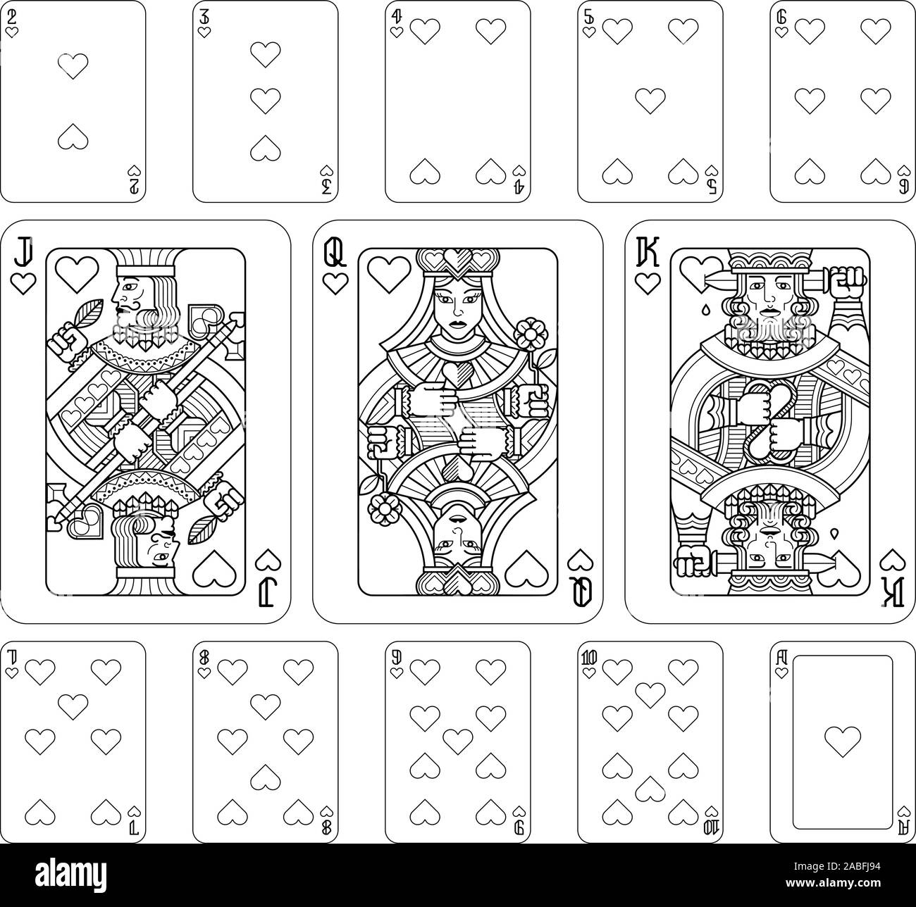 Heart pattern pack Stock Vector Images - Alamy