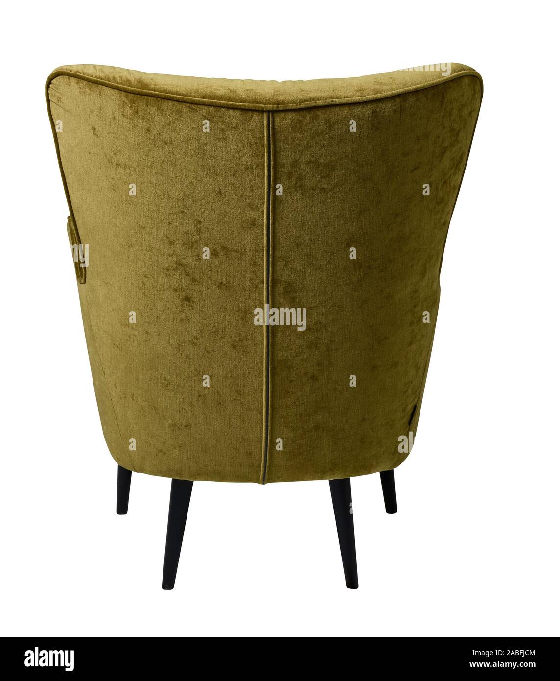 Close up Soft arm chair back side,rear side isolated on white ...