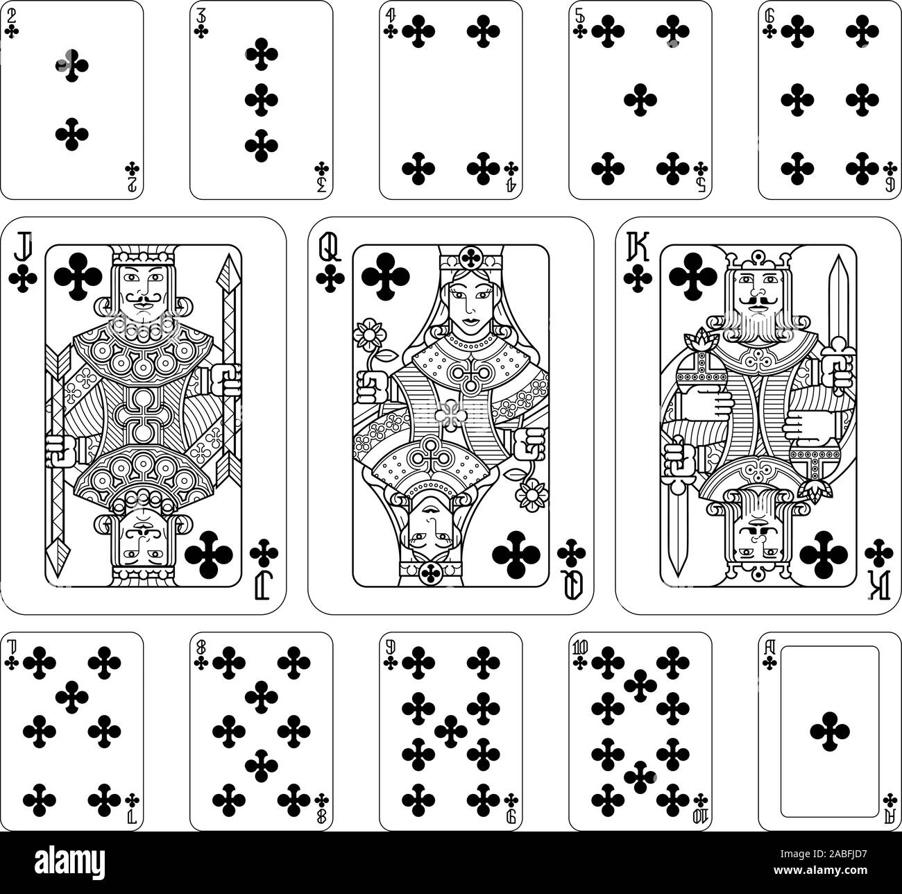 Pattern playing cards symbols Black and White Stock Photos & Images - Alamy
