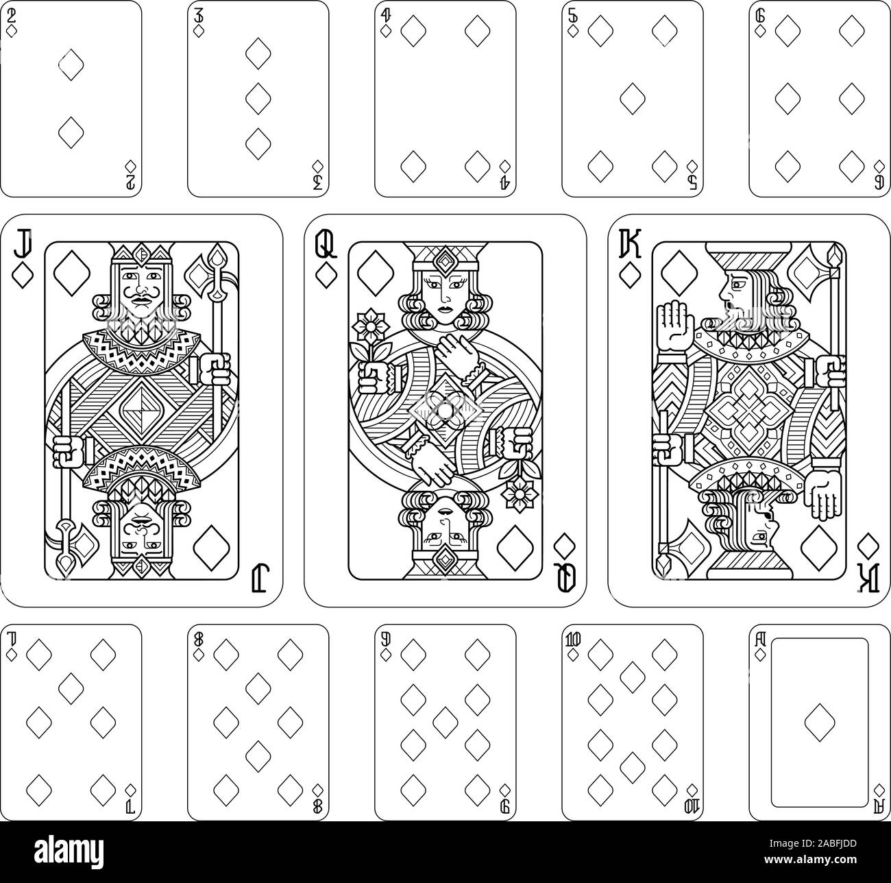 Playing cards illustration vector Cut Out Stock Images & Pictures - Alamy