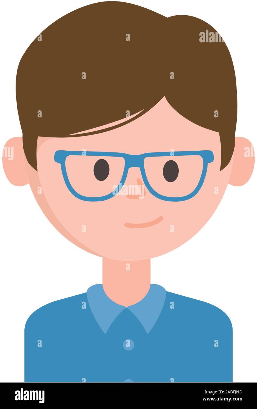 portrait young man character icon vector illustration Stock Vector ...