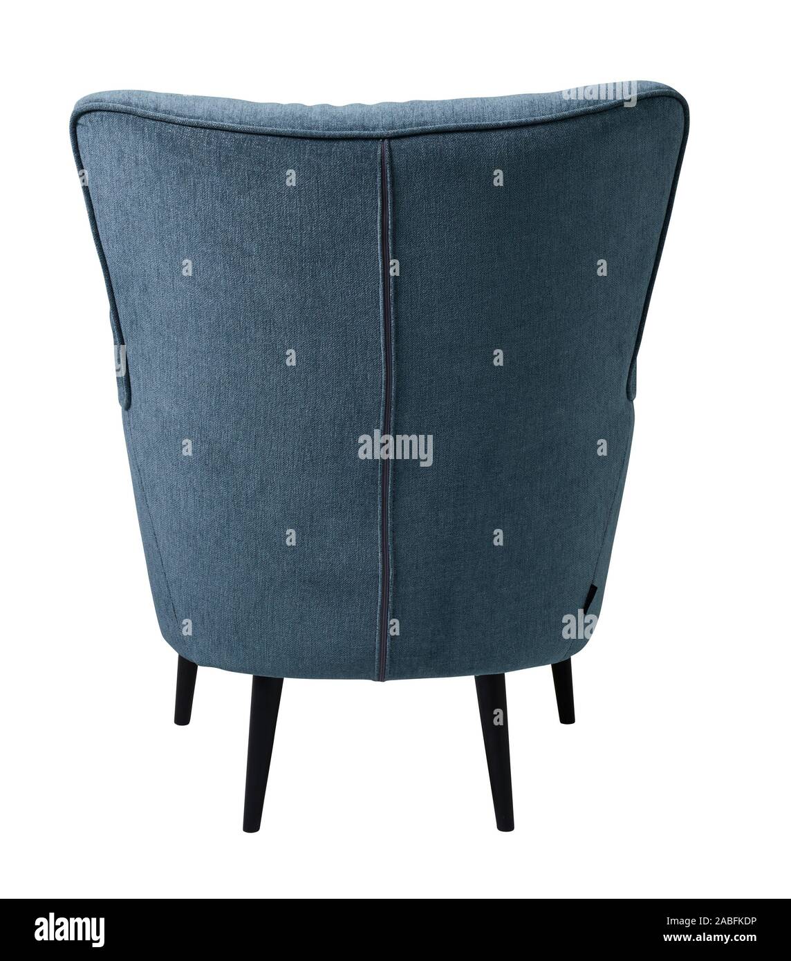 Close up Soft arm chair back side,rear side isolated on white ...