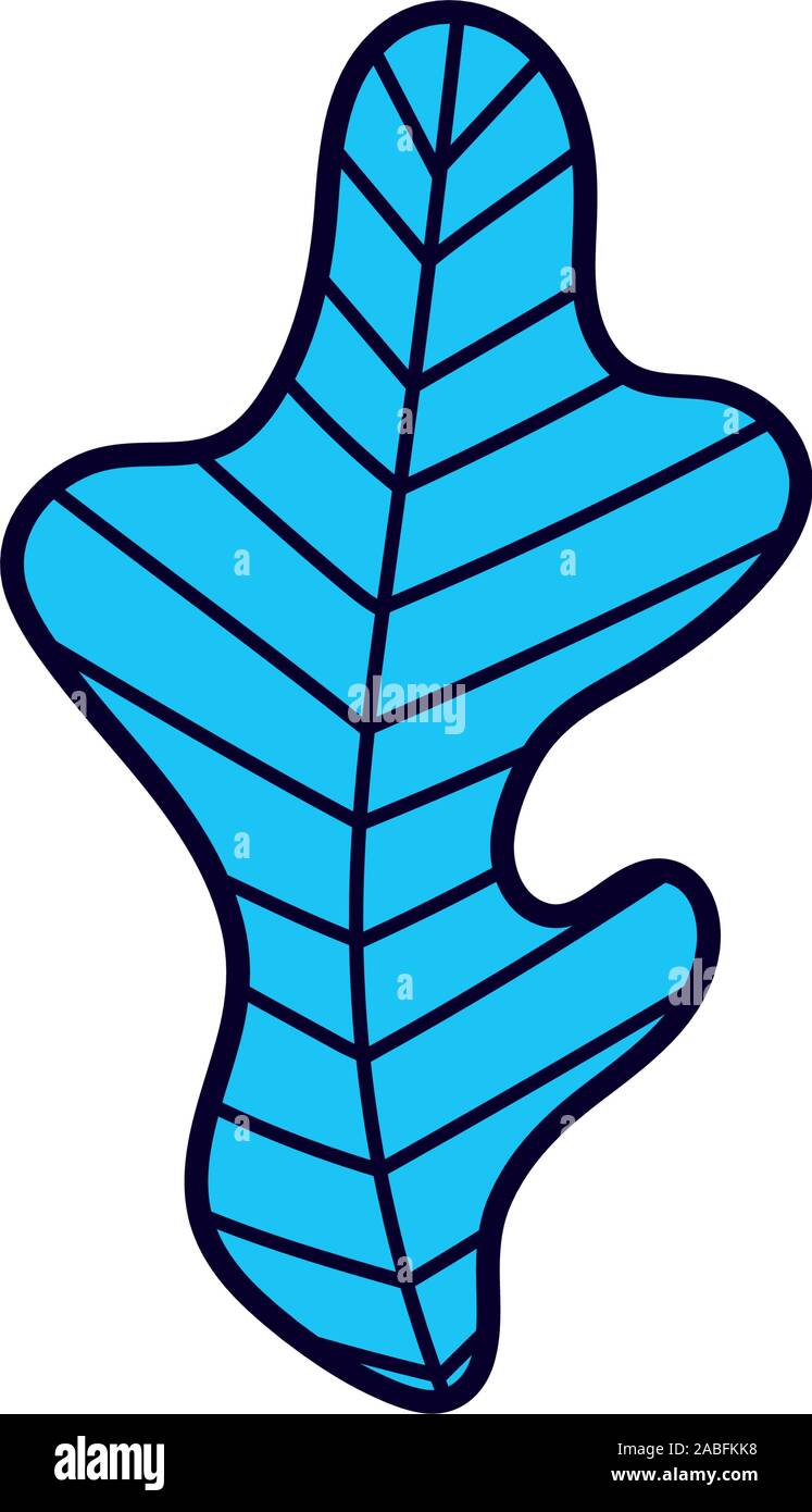 blue leaf foliage nature ecology icon vector illustration vector ...