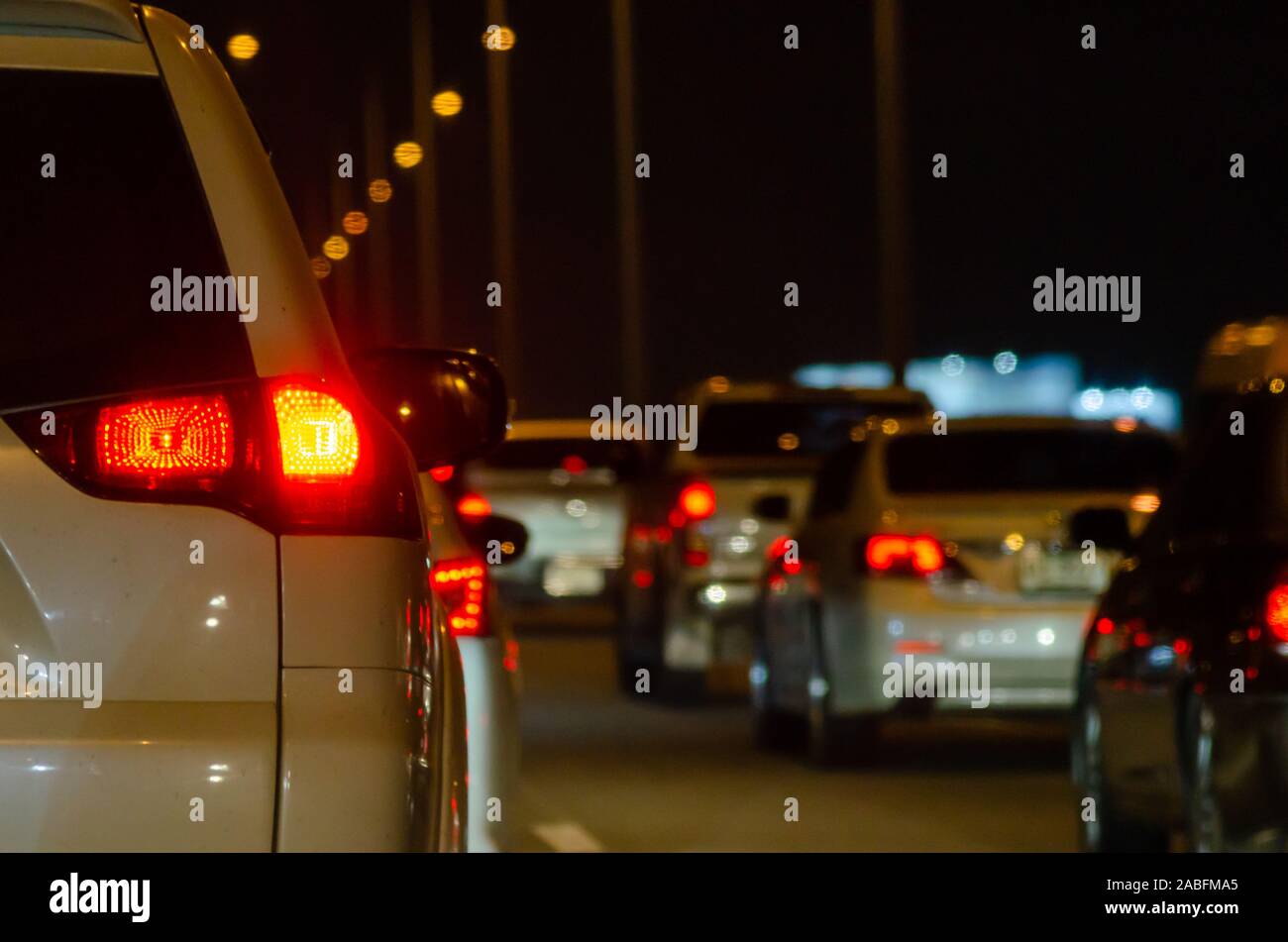 Traffic jam at night hi-res stock photography and images - Alamy