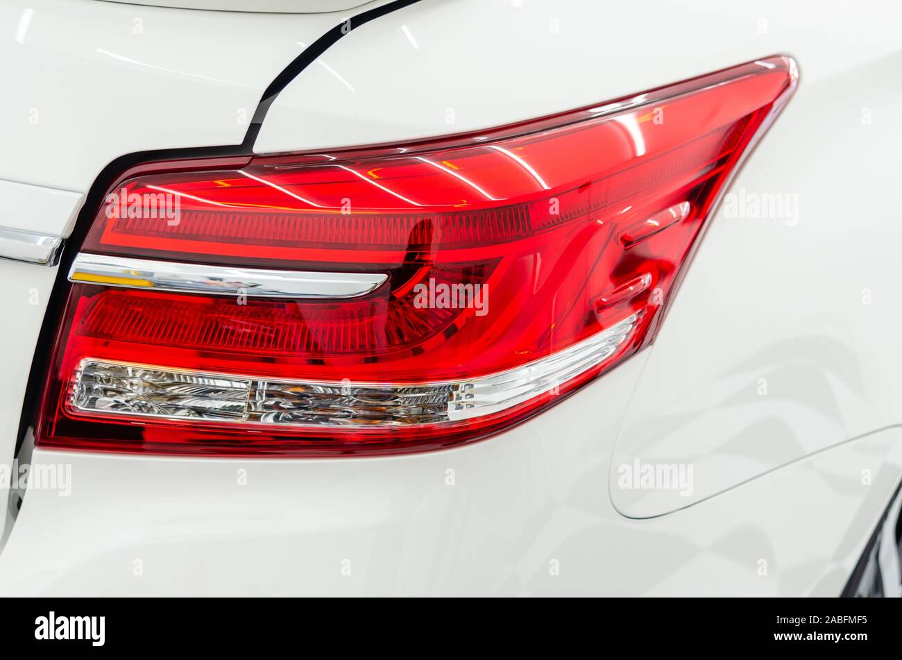 White car rear hi-res stock photography and images - Alamy