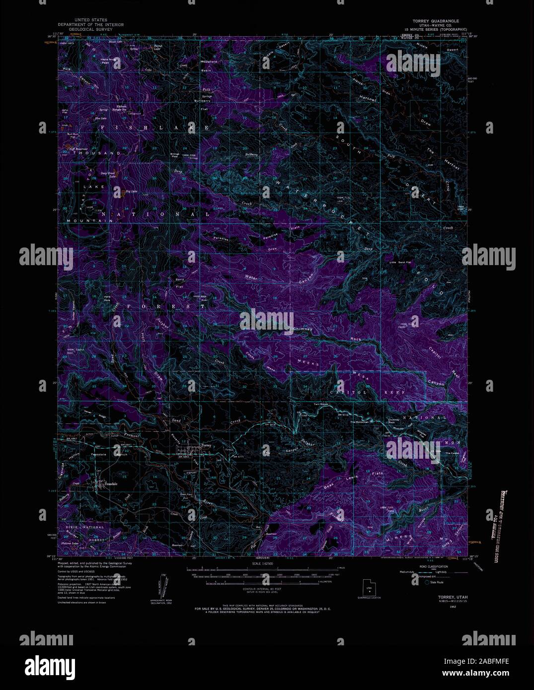 Map of torrey hi-res stock photography and images - Alamy
