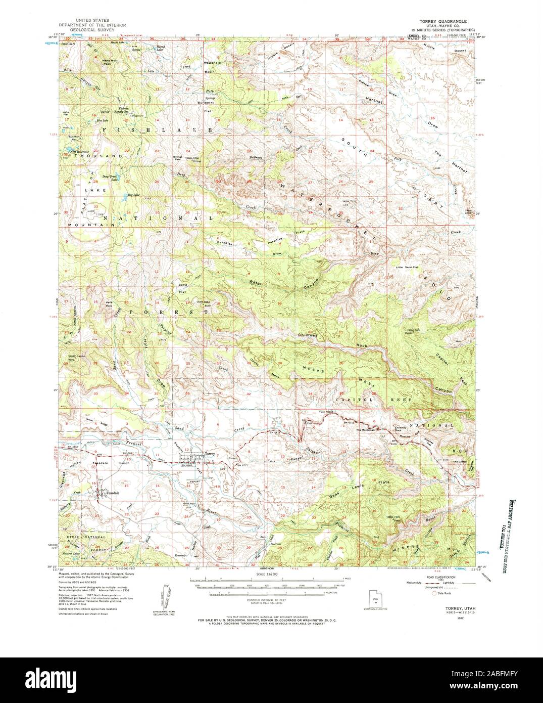 Map of torrey hi-res stock photography and images - Alamy