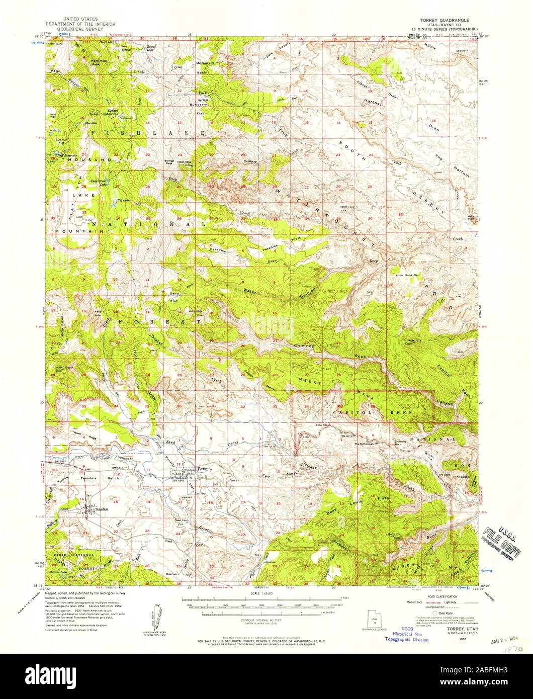 Map of torrey hi-res stock photography and images - Alamy