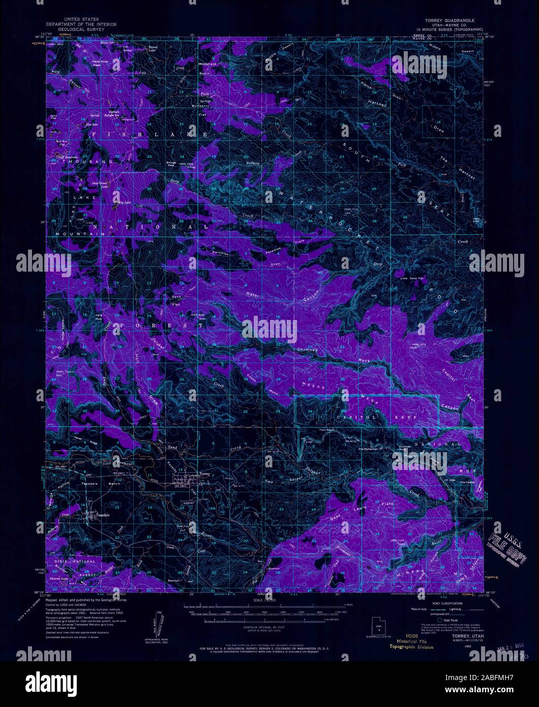 Map of torrey hi-res stock photography and images - Alamy