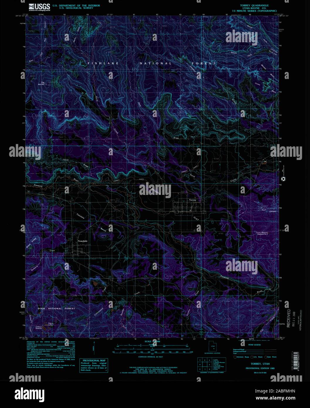 Map of torrey hi-res stock photography and images - Alamy