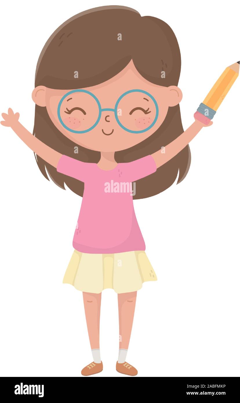Short Girl Person Cartoon