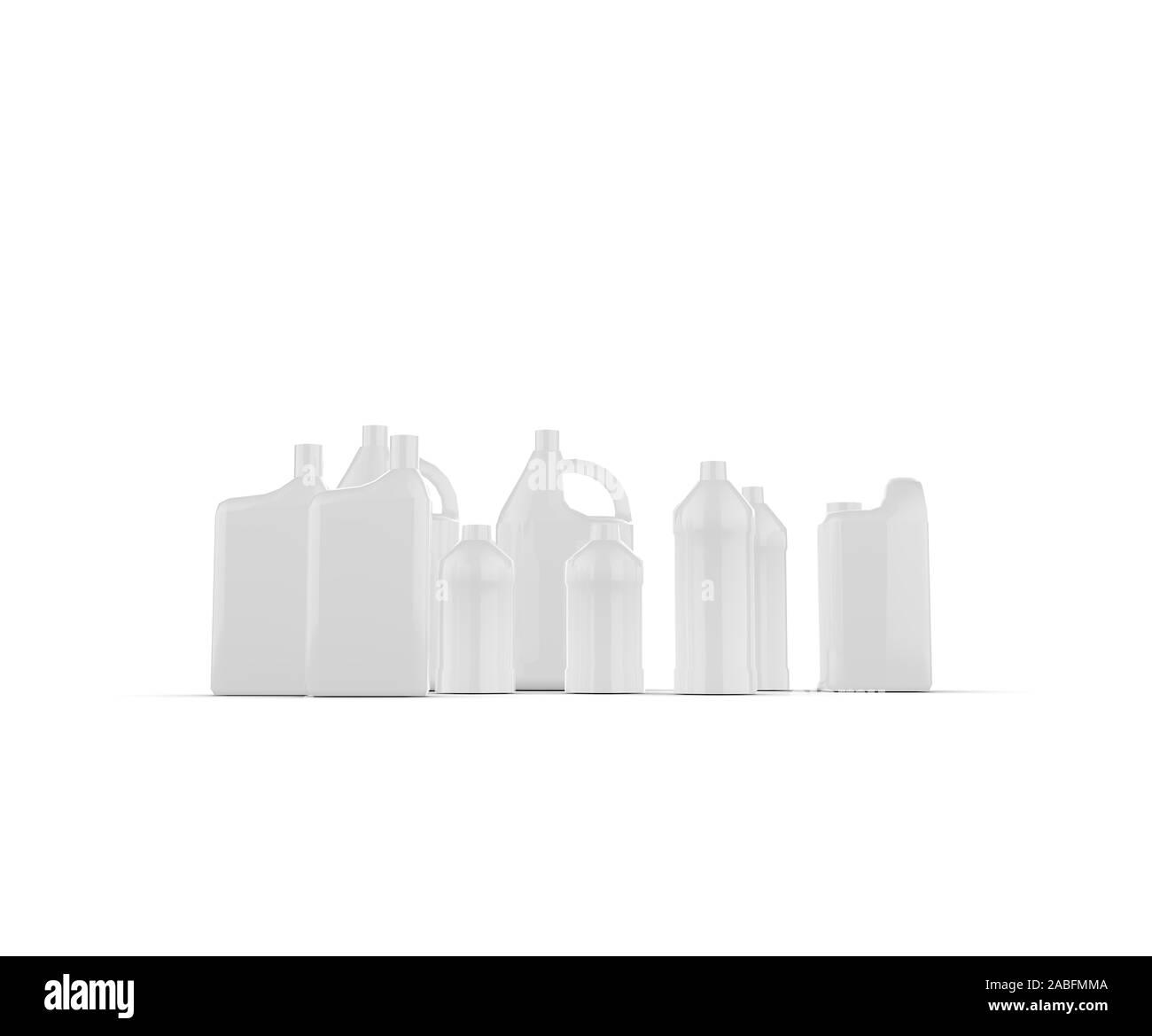 Milk Plastic Bottles 3D Rendering Stock Photo - Alamy