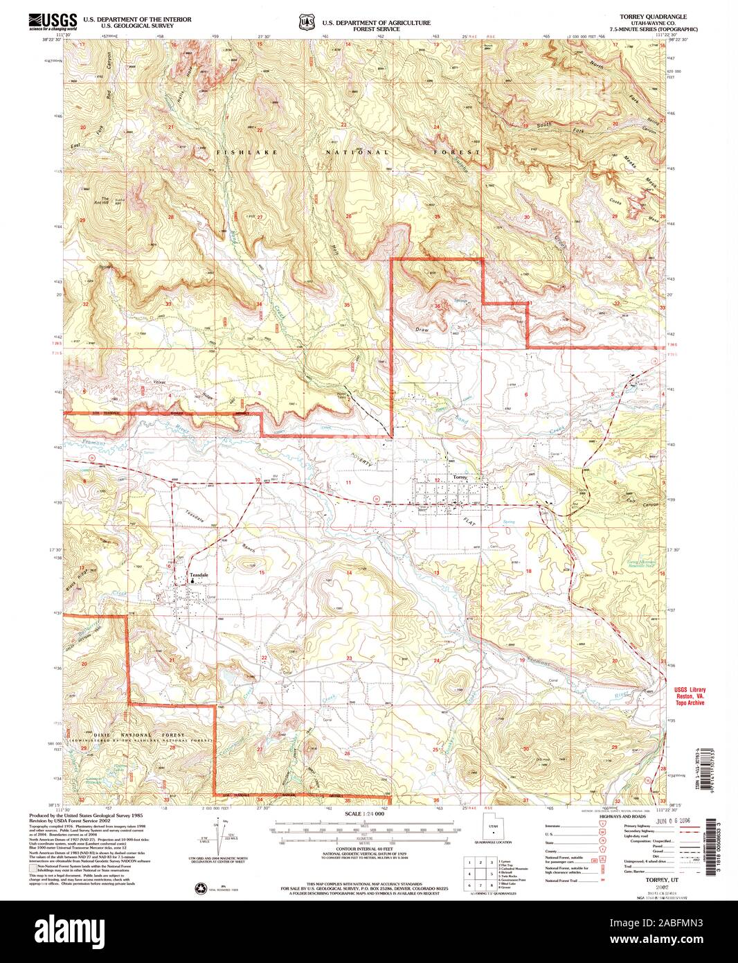Map of torrey hi-res stock photography and images - Alamy