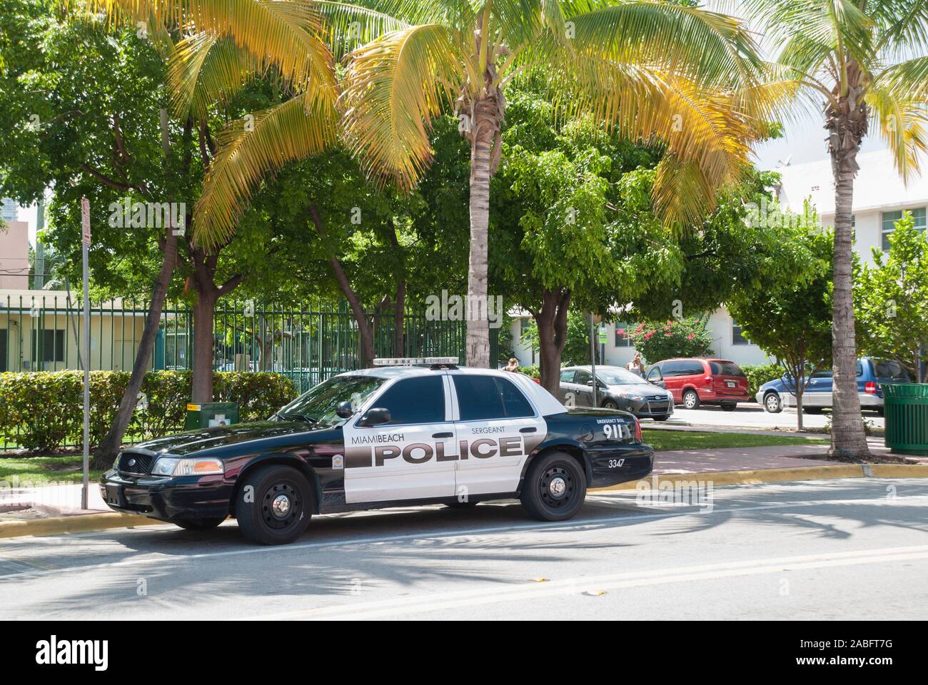Miami beach police car hi-res stock photography and images - Alamy