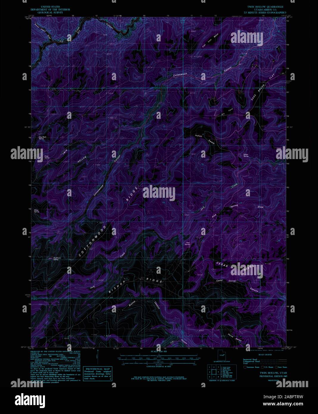 UT Twin Hollow 252523 1985 24000 Inverted Restoration Stock Photo - Alamy