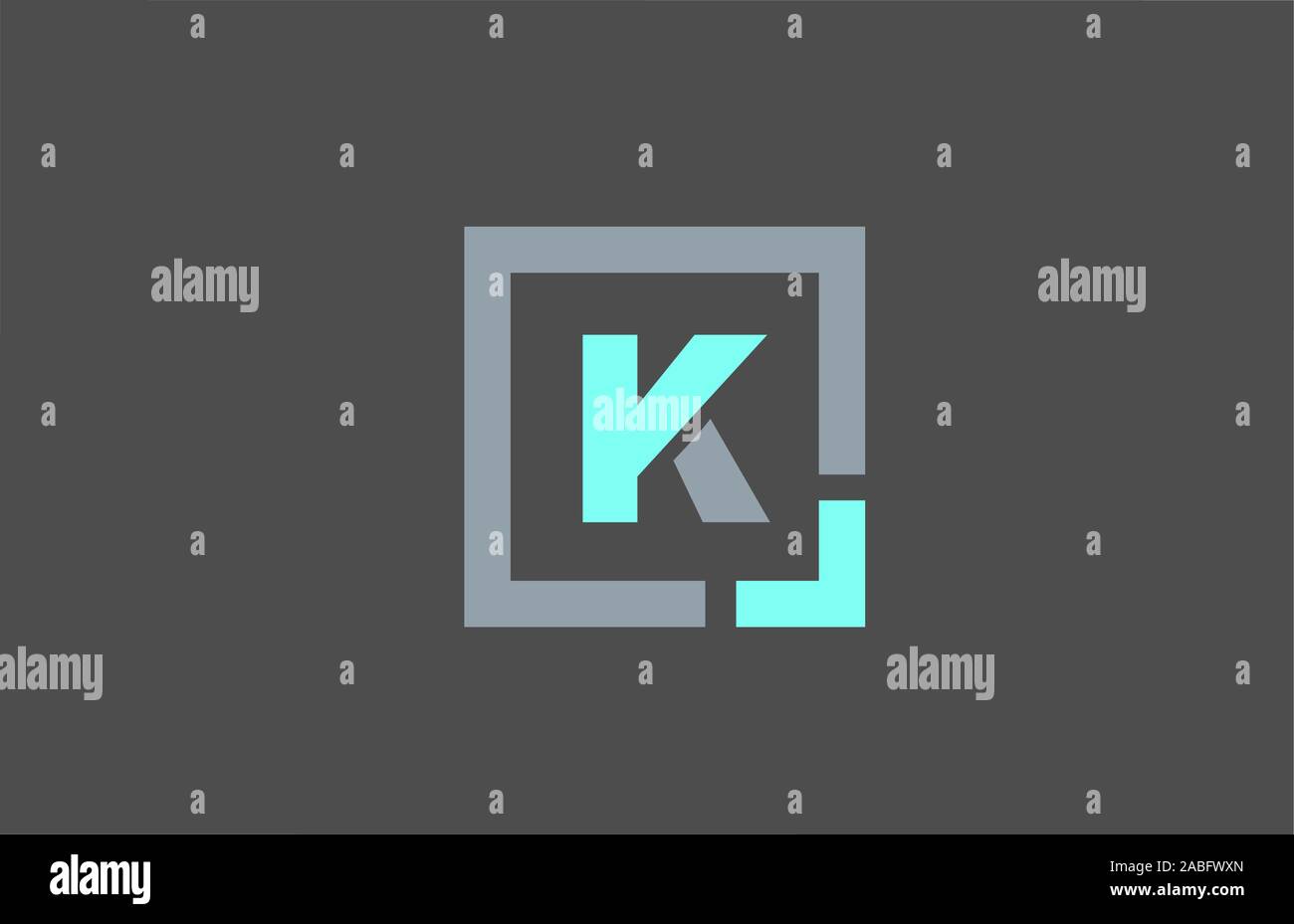 grey letter K alphabet logo design icon for business. Suitable as a ...