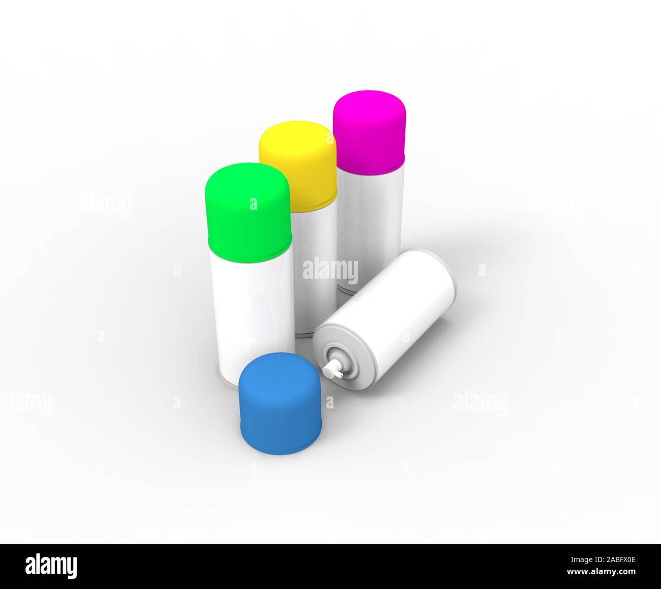 Color Spray Bottle isolated 3D Rendering Stock Photo - Alamy