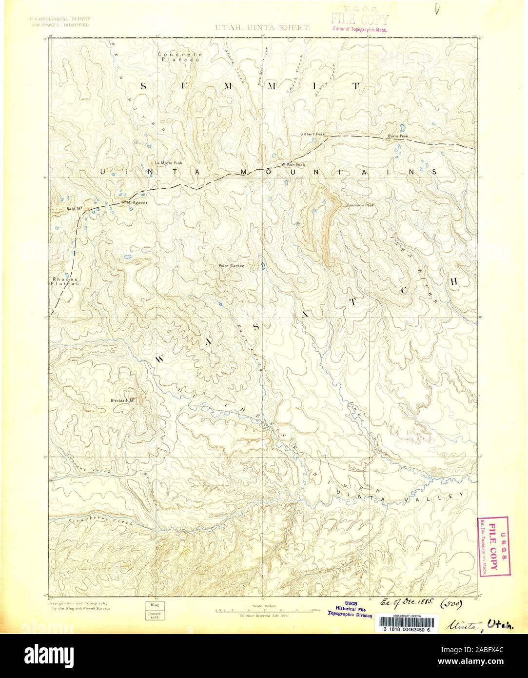Map of uinta hi-res stock photography and images - Alamy