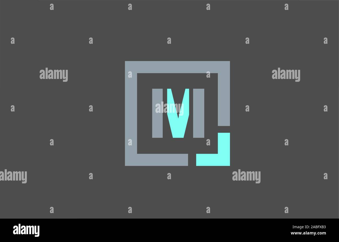 grey letter M alphabet logo design icon for business. Suitable as a ...