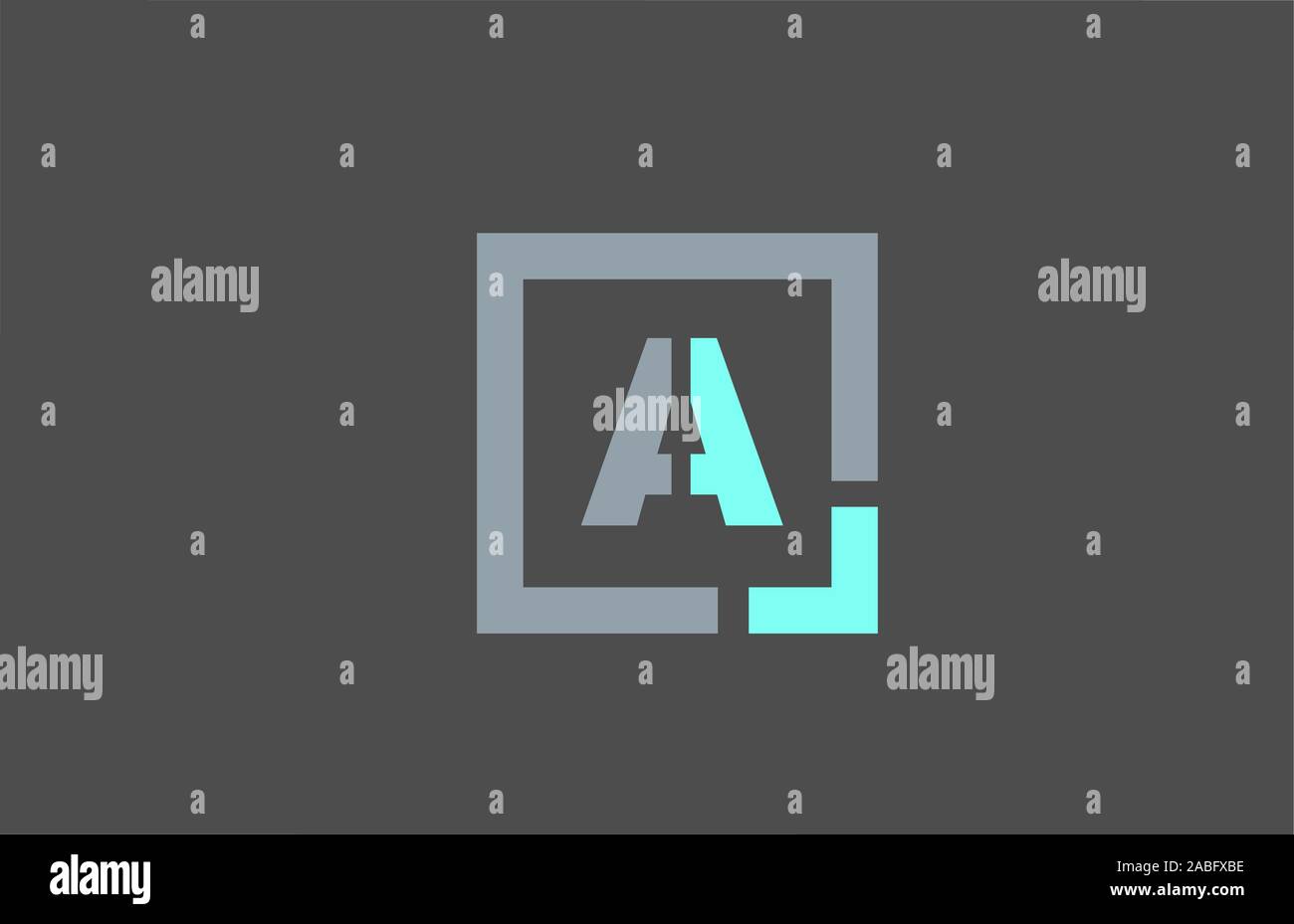 grey letter A alphabet logo design icon for business. Suitable as a ...