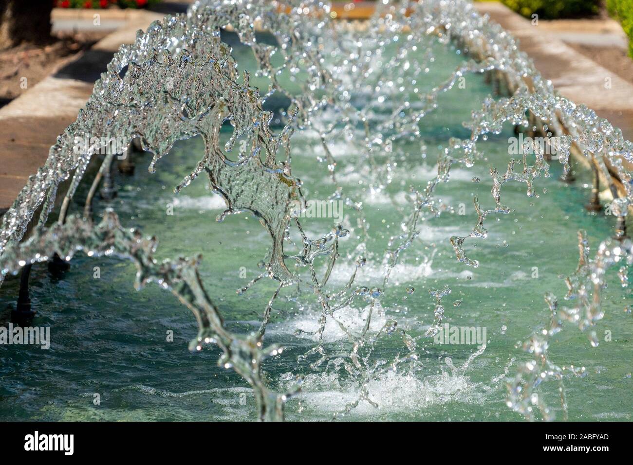fountain water splash detail close up Stock Photo - Alamy