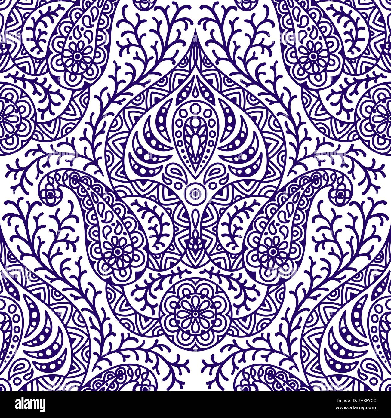 Indian ethnic seamless pattern Stock Vector Image & Art - Alamy
