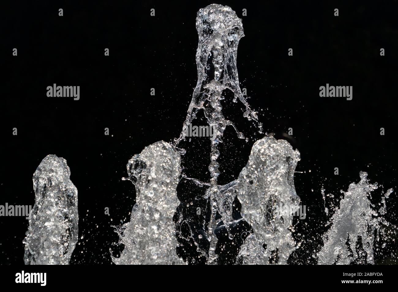 fountain water splash detail close up Stock Photo - Alamy