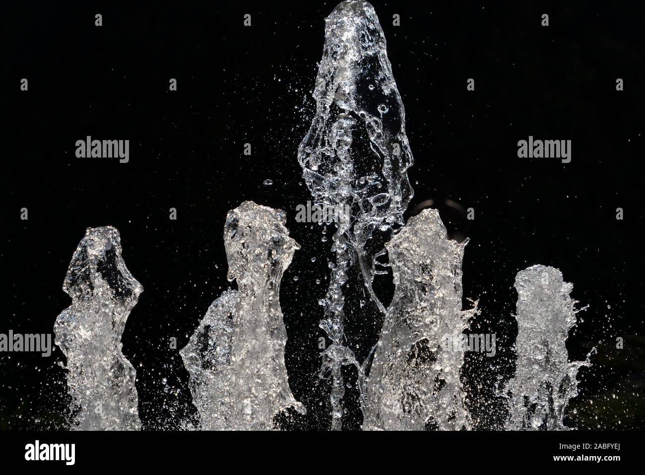 fountain water splash detail close up Stock Photo - Alamy