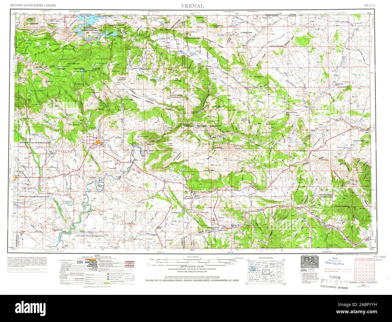 Map of vernal hi-res stock photography and images - Alamy