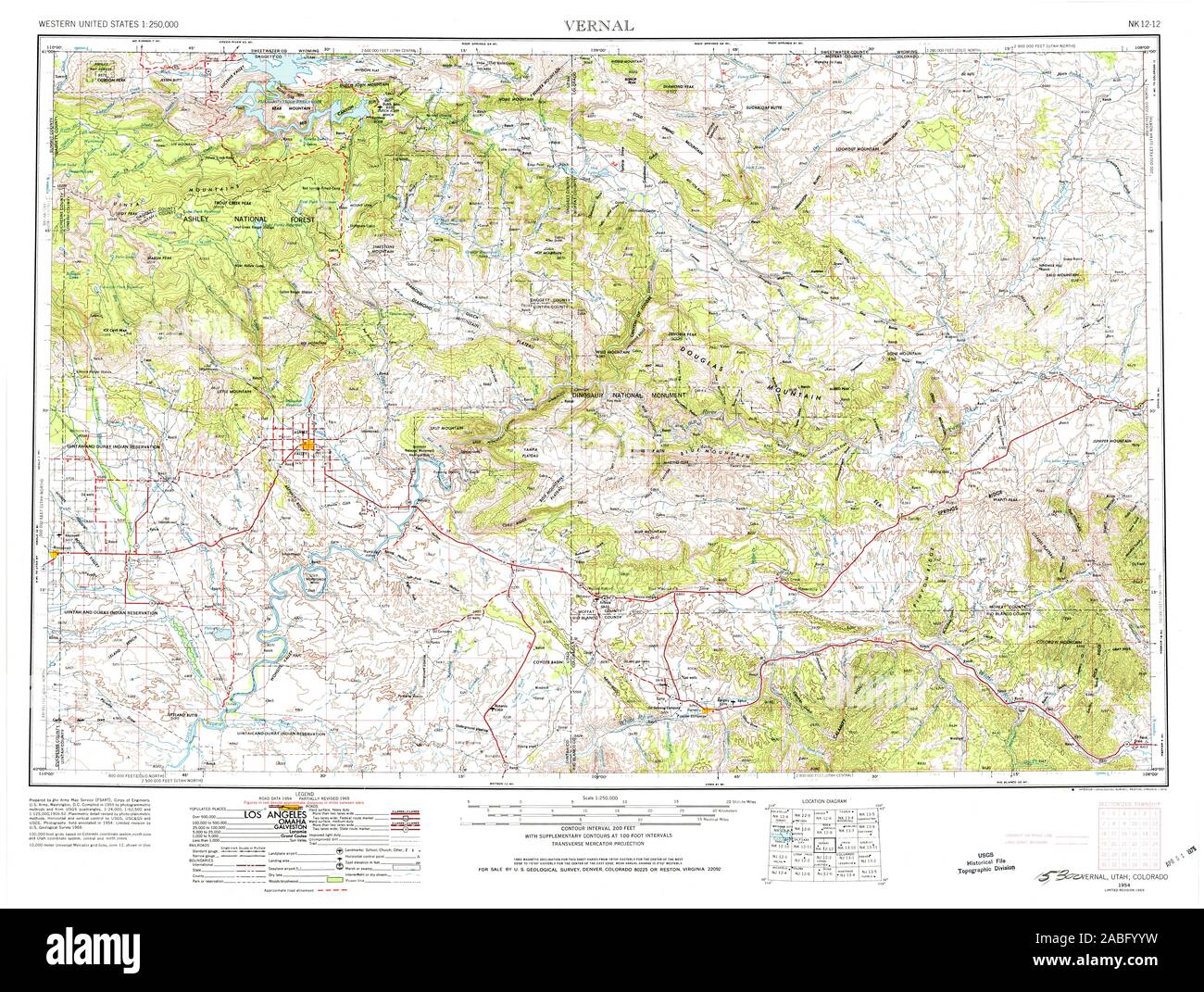 Map of vernal hi-res stock photography and images - Alamy