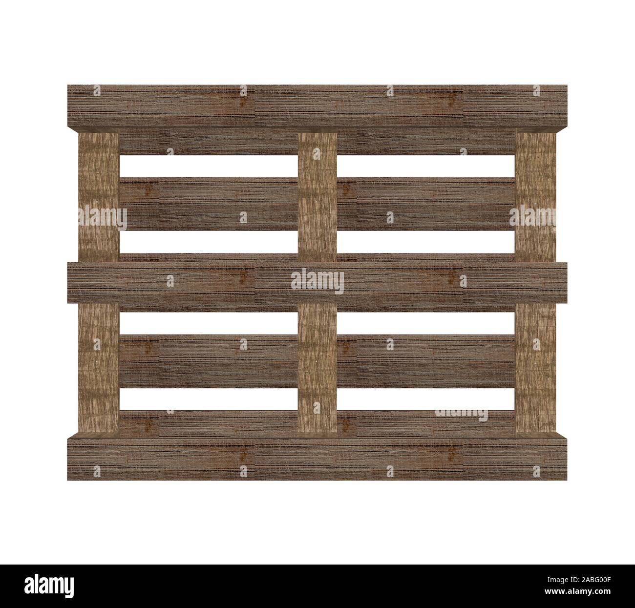 Pallet isolated on white 3D Rendering Stock Photo - Alamy