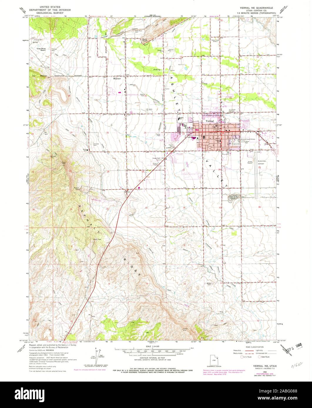 Map of vernal Cut Out Stock Images & Pictures - Alamy