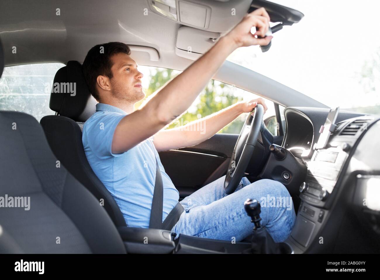 Adjusting mirror car hi-res stock photography and images - Alamy