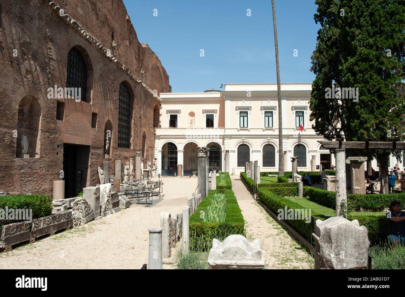 Italy, Rome, Terme di Diocleziano, Diocletian baths complex, Museo ...