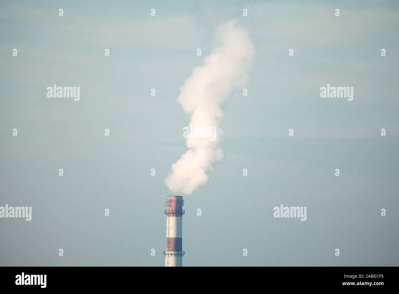 white chemical smoke from industrial pipe Stock Photo - Alamy