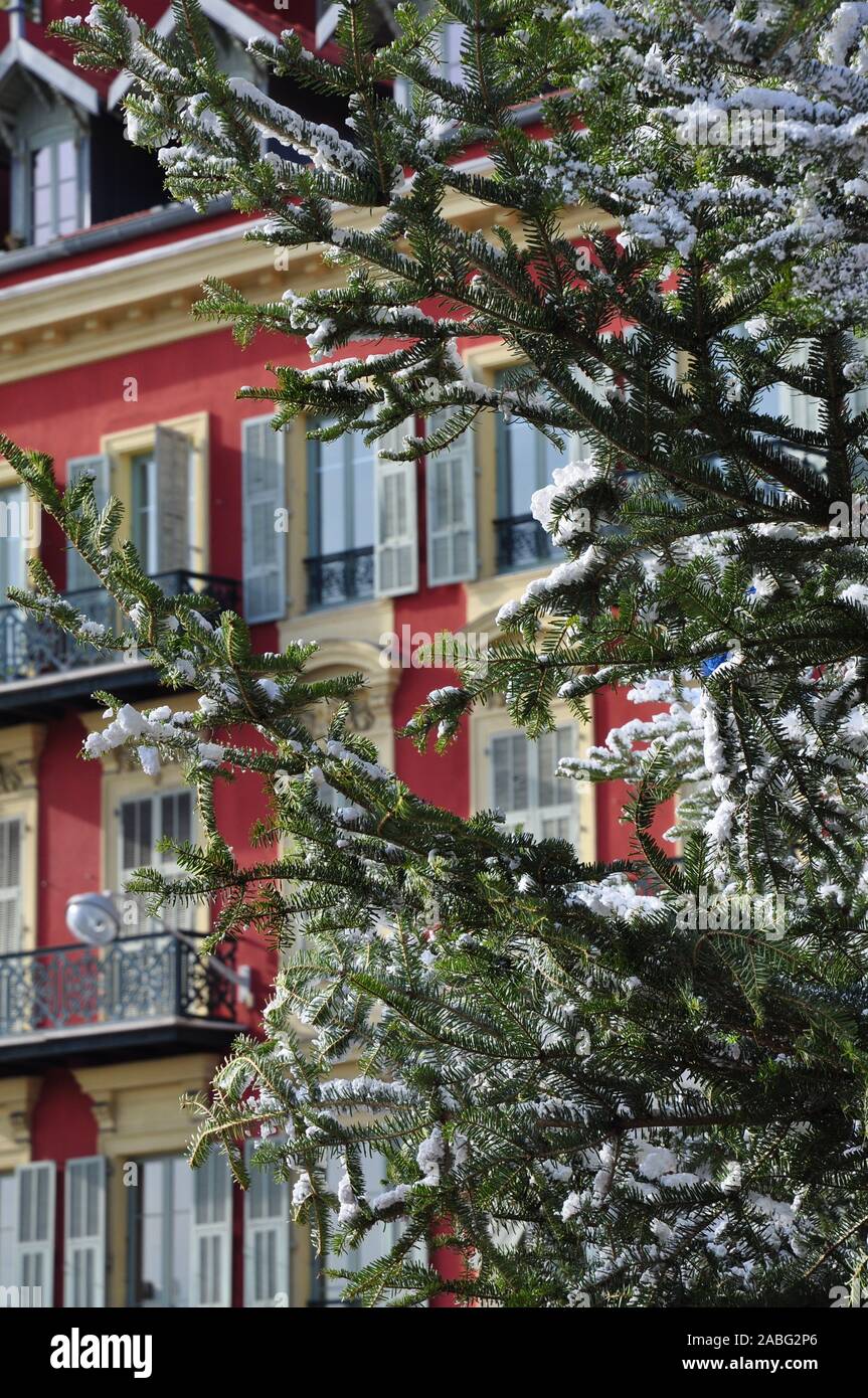 Christmas tree promenade des anglais Nice France Stock Photo - Alamy