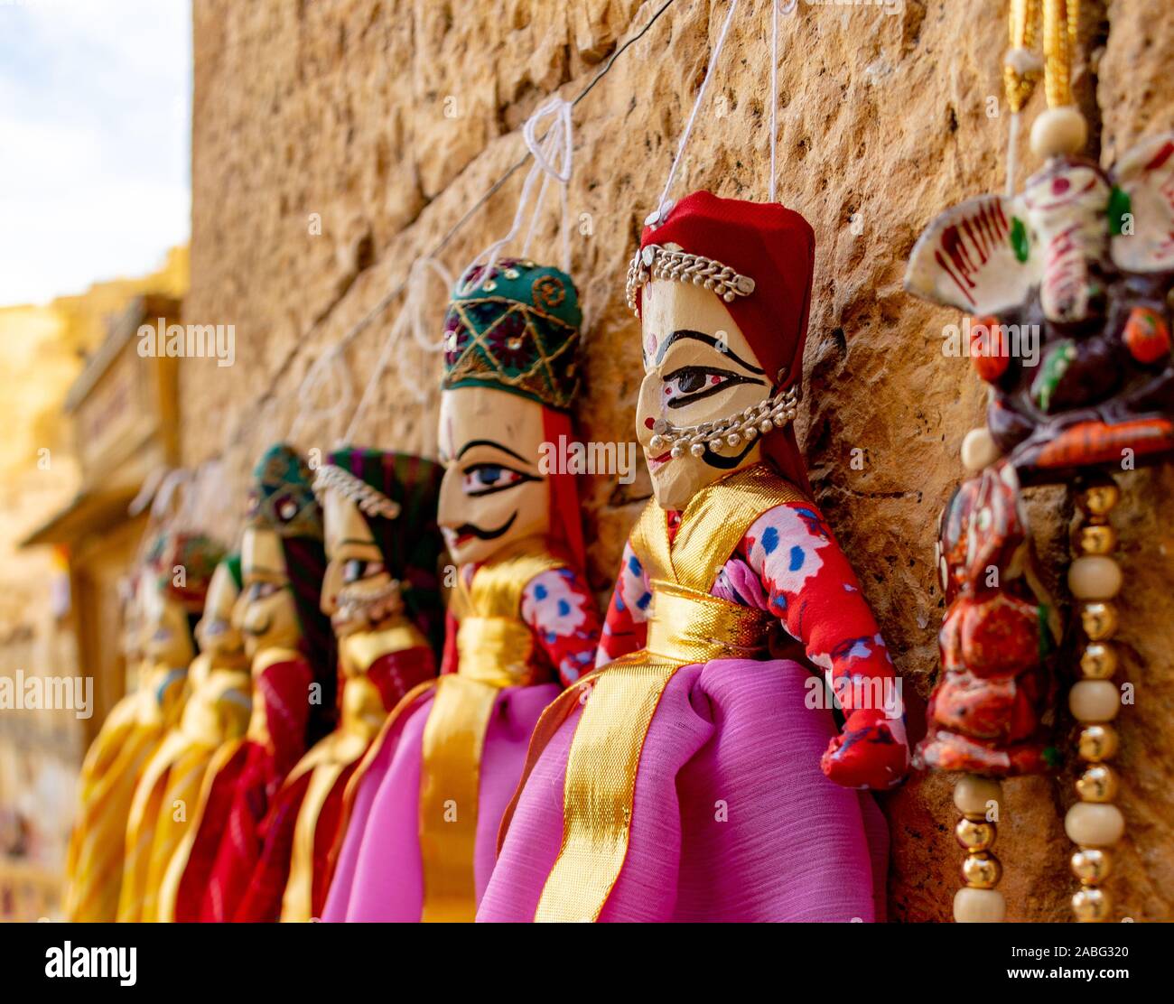decorative handicraft in a street shop, Rajasthan, India Stock Photo ...