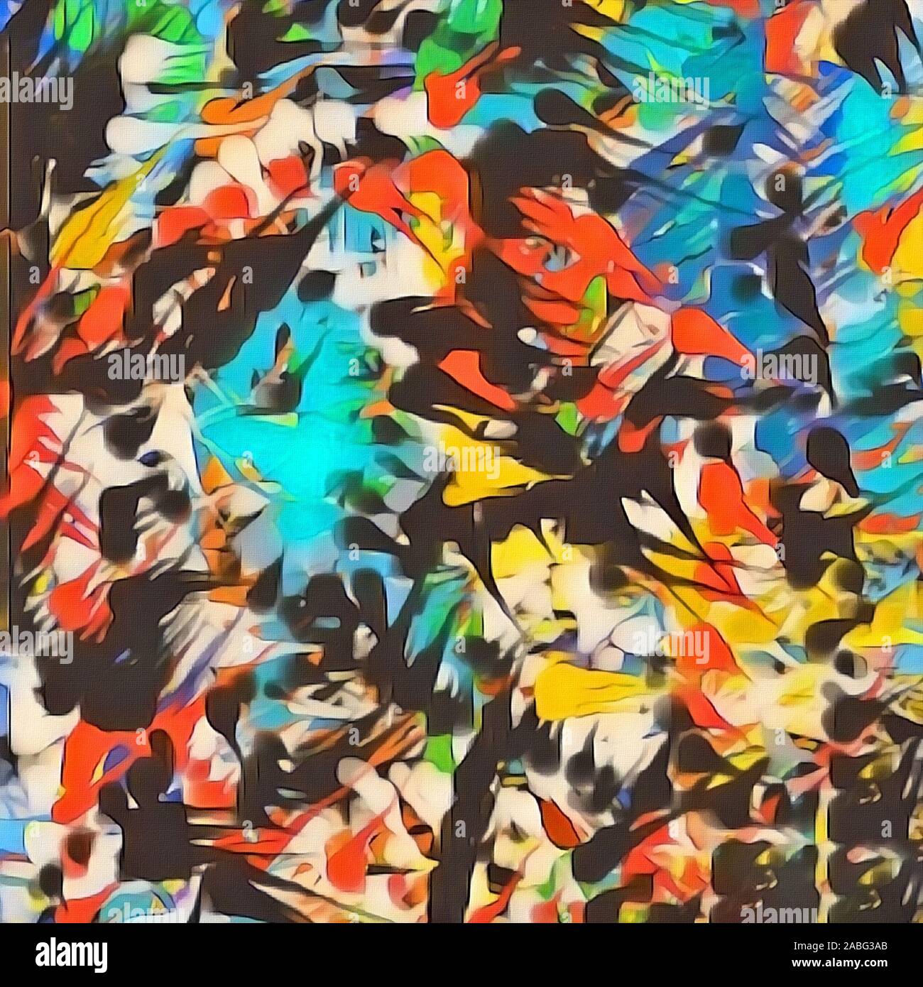 Abstract painting. Colorful brush strokes Stock Photo - Alamy