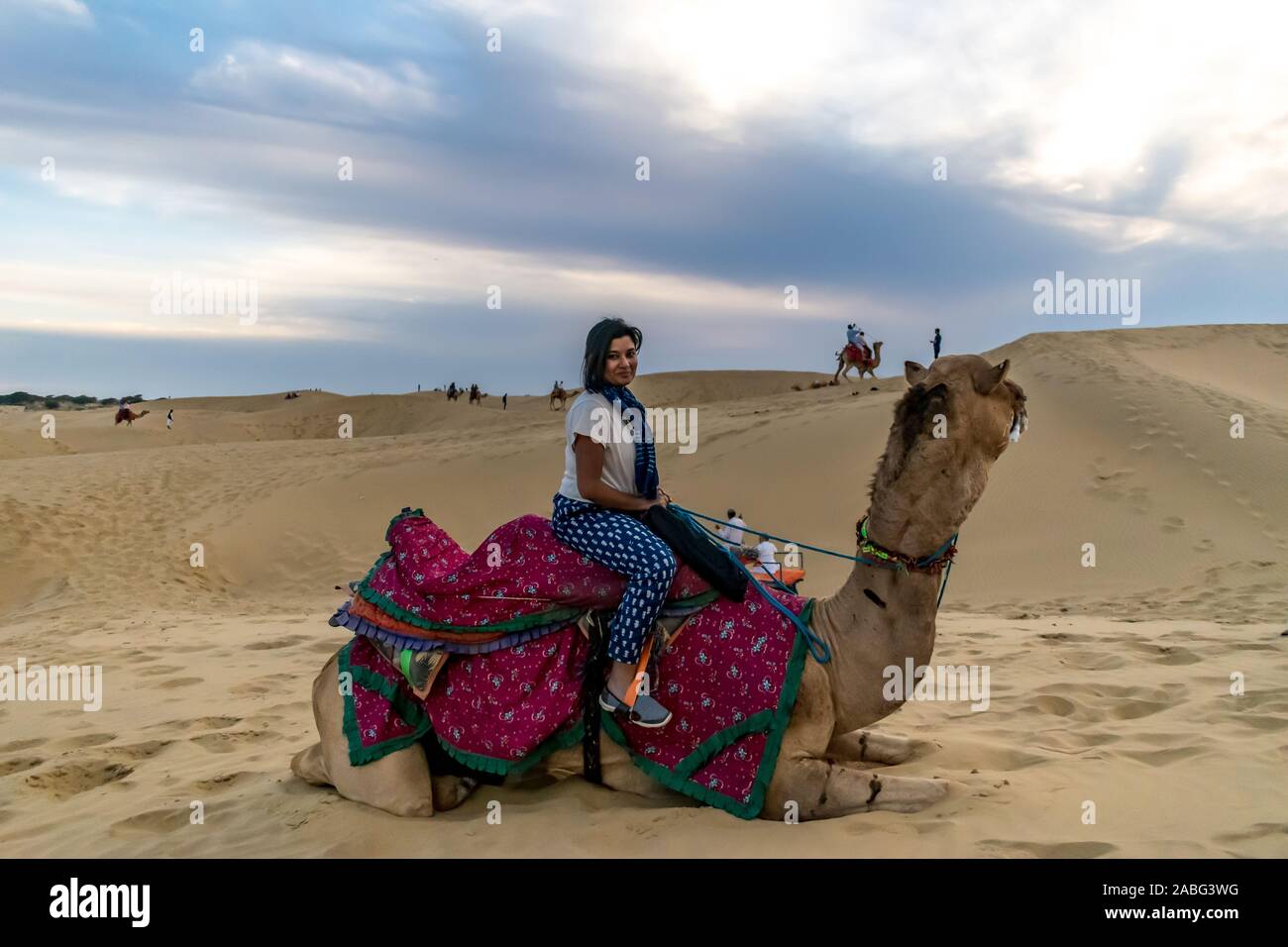 Girl riding a camel hi-res stock photography and images - Alamy