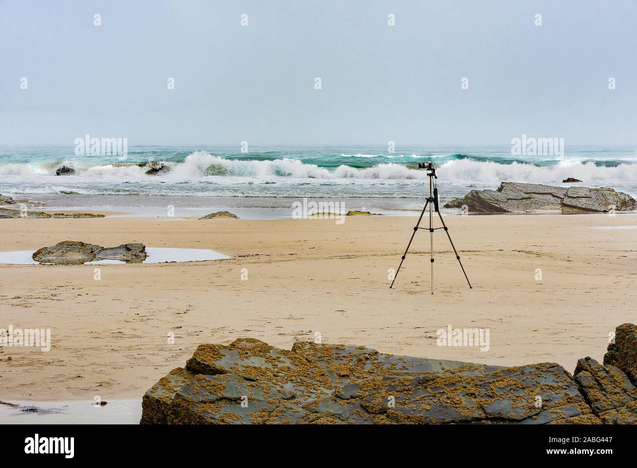 Tripod in beach Stock Photo - Alamy
