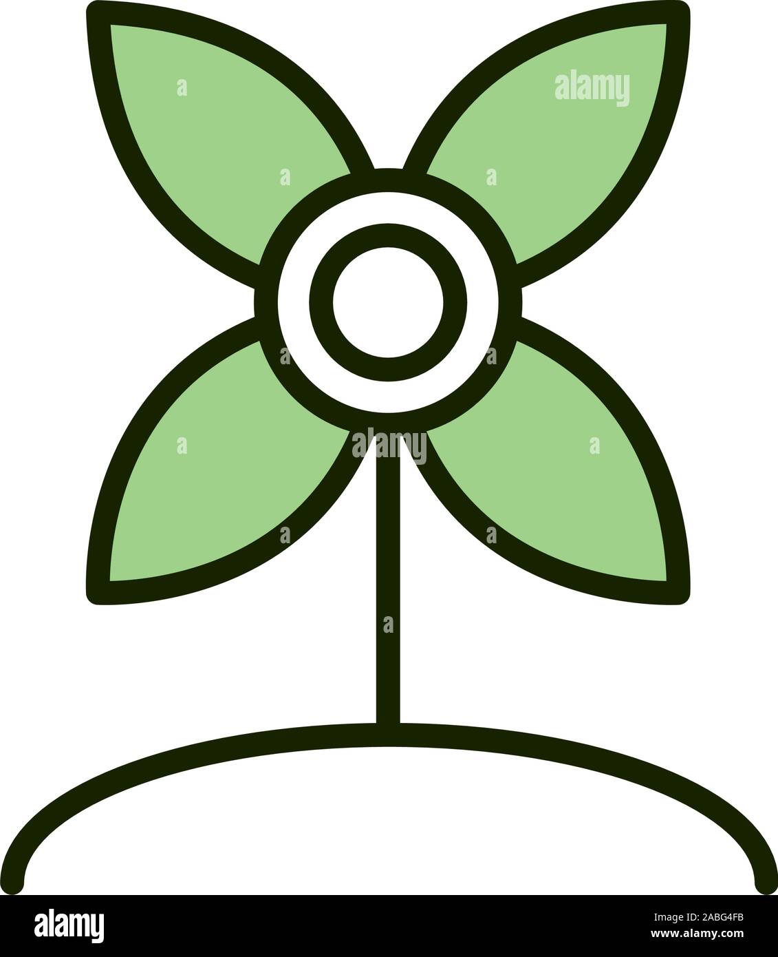 flower nature environment ecology line and fill vector illustration ...