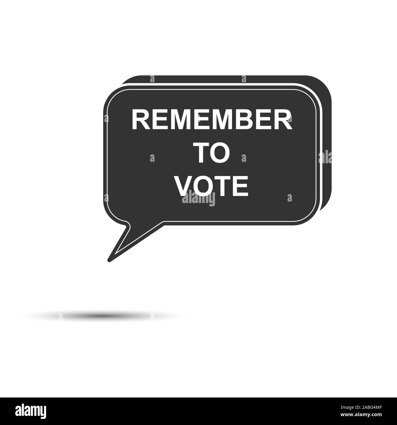 Political concept. Frame with text REMEMBER TO VOTE. white background ...