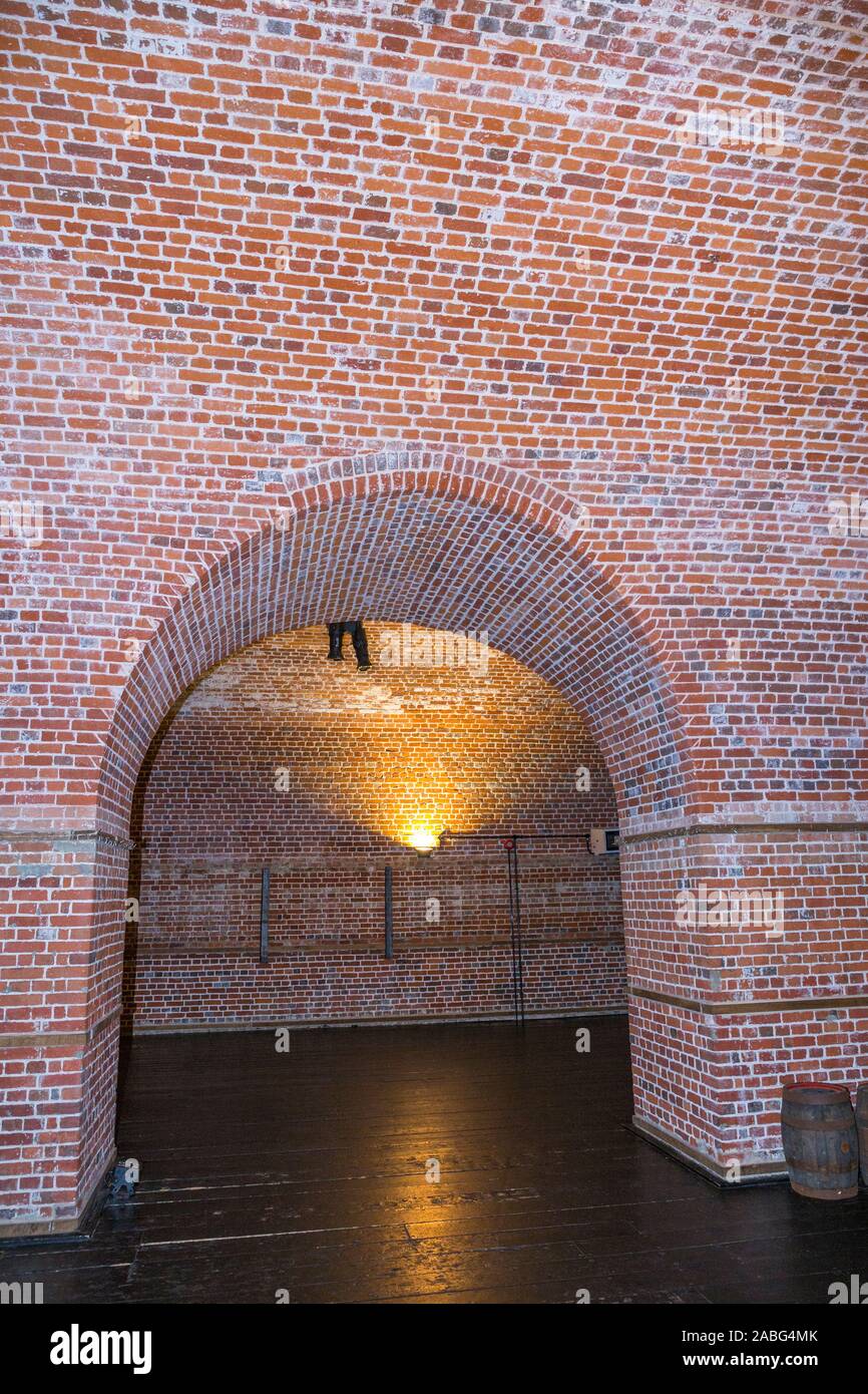 Interior inside the grand magazine at the Explosion Museum of Naval ...