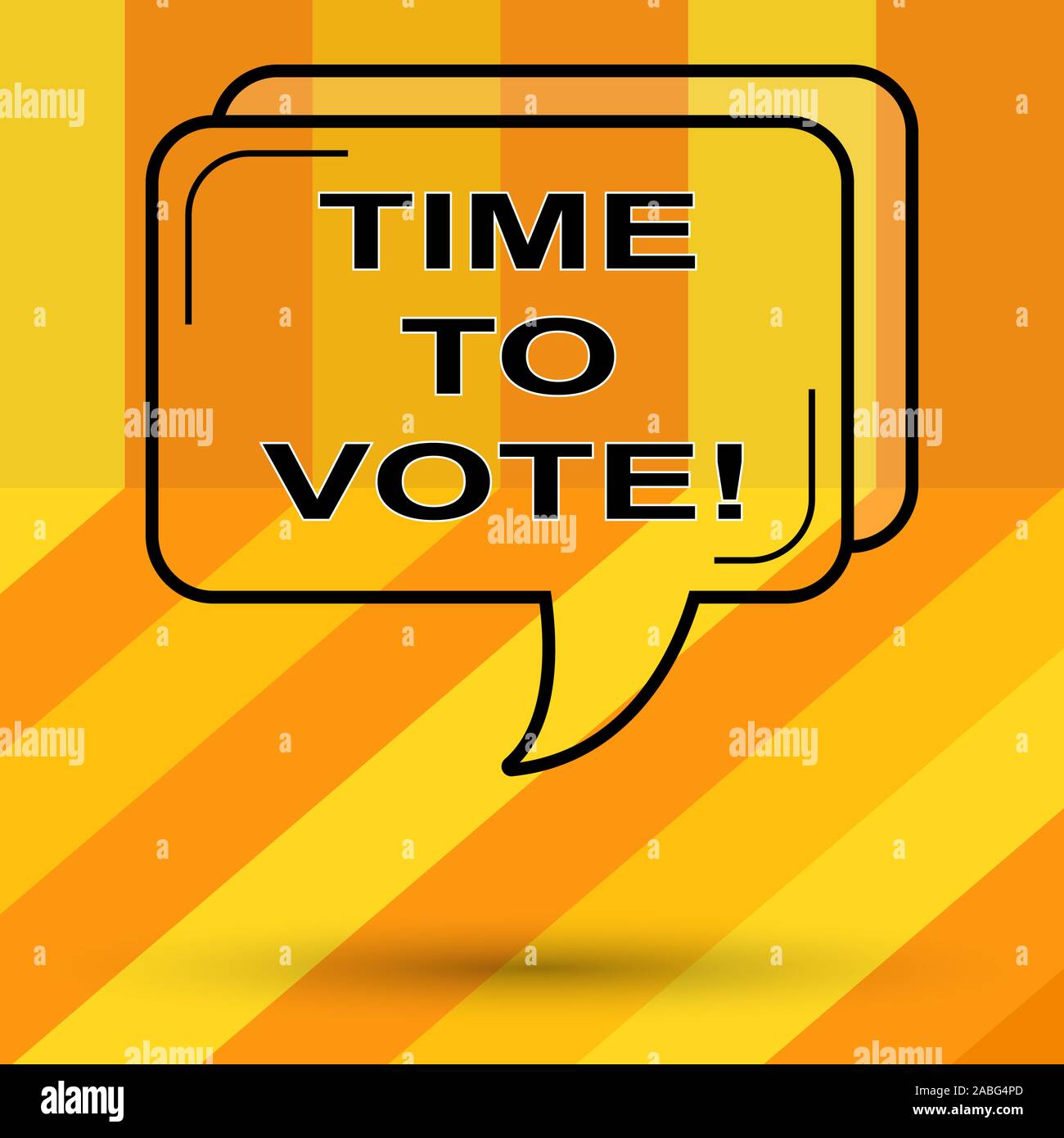 Political concept. Frame with text Time to VOTE. Colored background ...